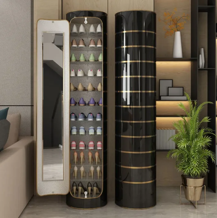 Creative Circular Rotating Shoe Cabinet Multi-layer Shoe Rack Modern ...