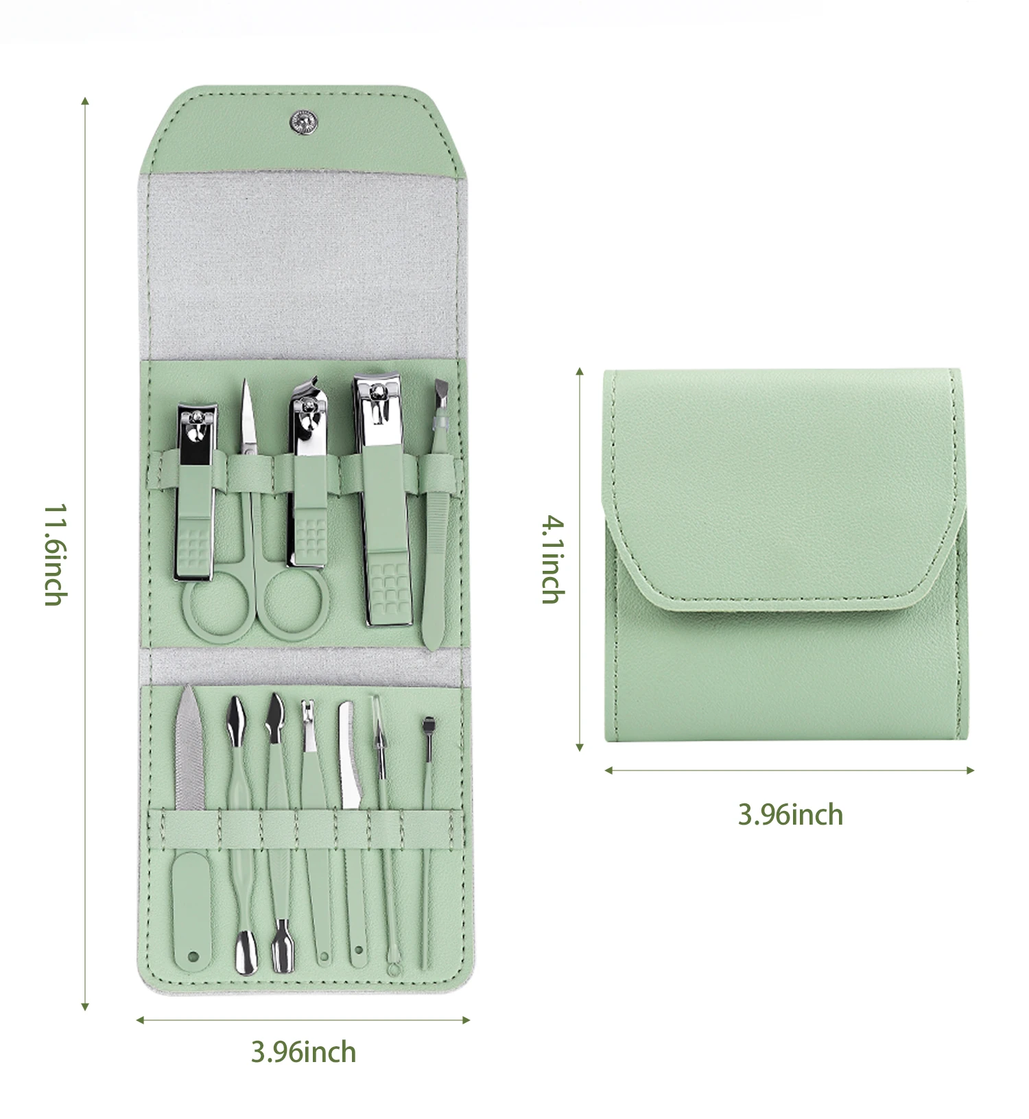 Custom Stainless Steel Nail Grooming Kit Nail Care Kit Manicure Set ...