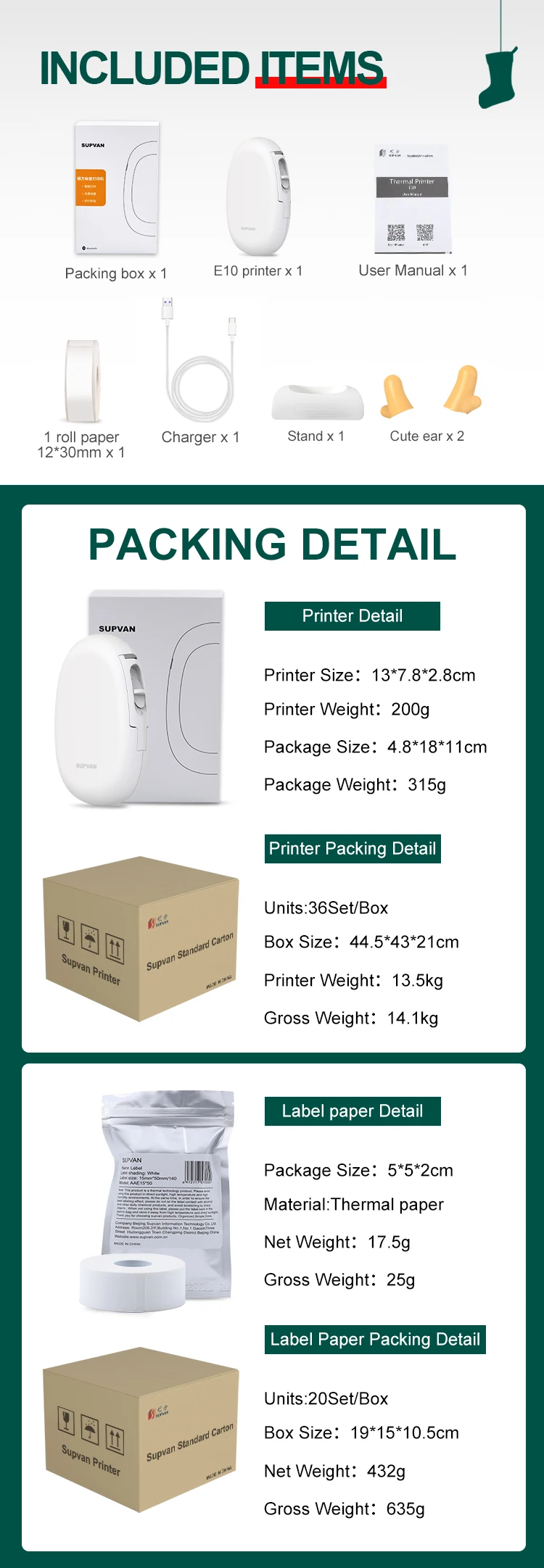 Supvan Factory Price E10 Hand Held Printer Portable Color Mini Printer ...