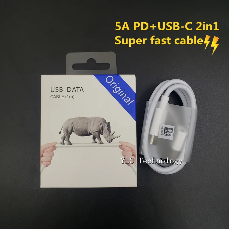 2合1 USB type C +PD C to C快充线适用macbook/华为5A闪充数据线-阿里巴巴
