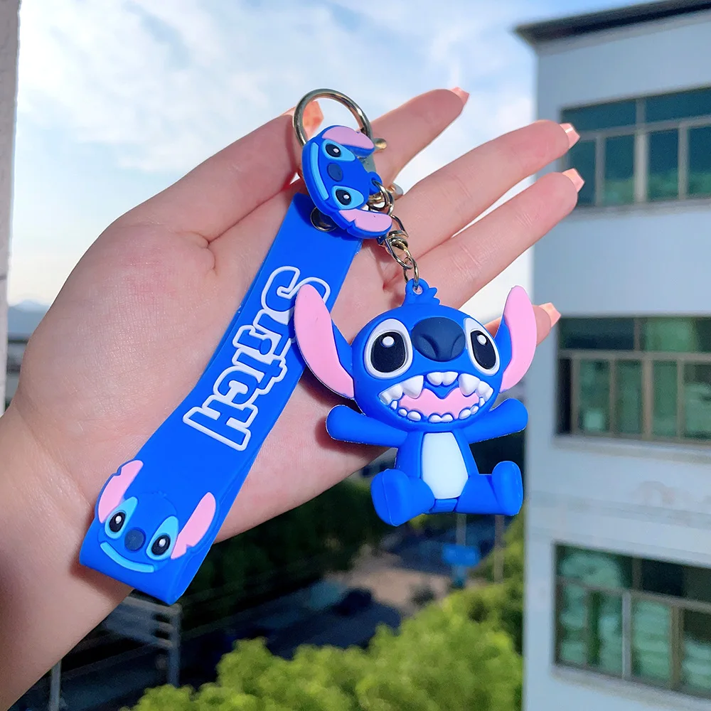 Bag Pendant Lilo And Stitch Anime Character Key Chain Keyring 3d Soft ...