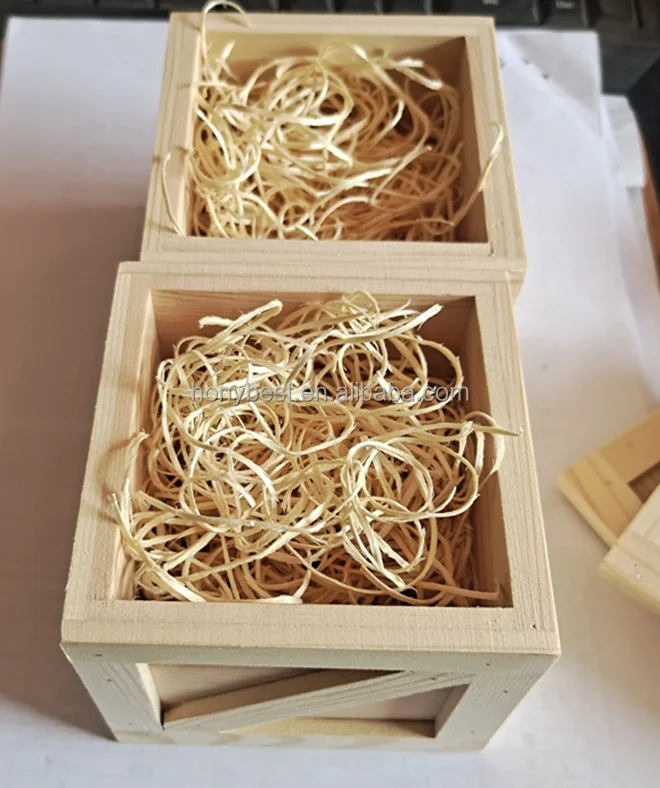Industrial Style Wooden Packaging Box - Mini Shipping Crate