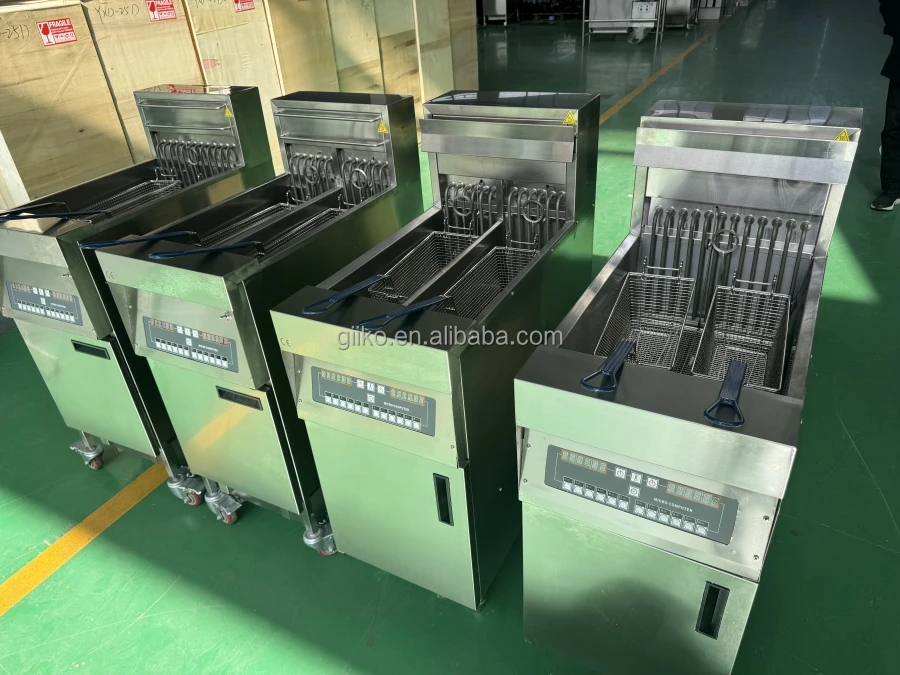 Commercial Fast Food Stand Open Fryer Big Capacity 28l+28l 4 Baskets ...