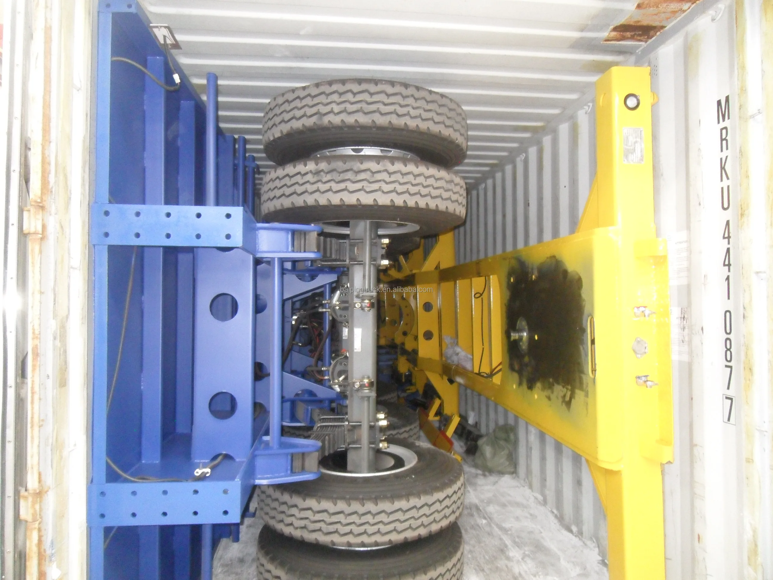 40ft Semi-Trailer Port Terminal Container Steel Drill Trailer for ...