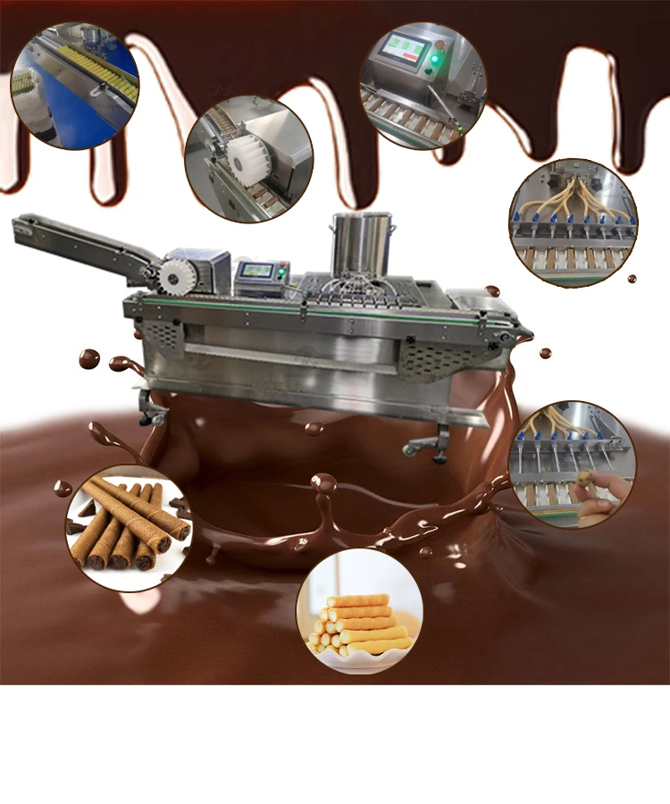 Wafer Roll Filling Machine Single Side Filling Egg Roll Making Machine ...