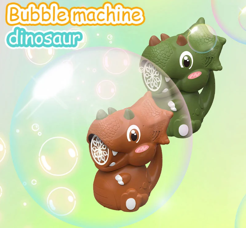 Cartoon Dinosaur Bubble Blower Machine Toys Summer Outdoor Game Soap Water Toy Electric Animal ...