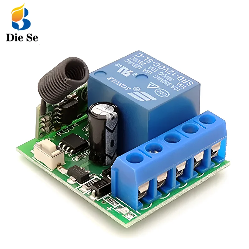 433.92 Mhz Wireless Relay Switch Module - 12V DC Control