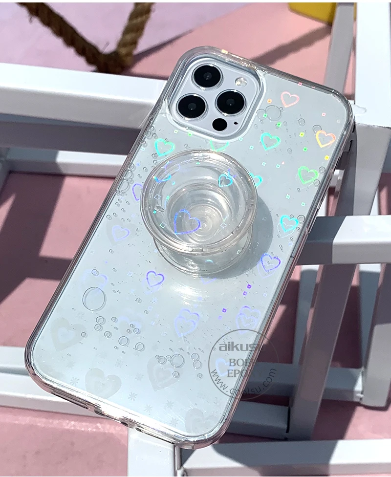 New Diy Resin Designer Inspired Trending Glowing Bubble Laser Pop Phone ...