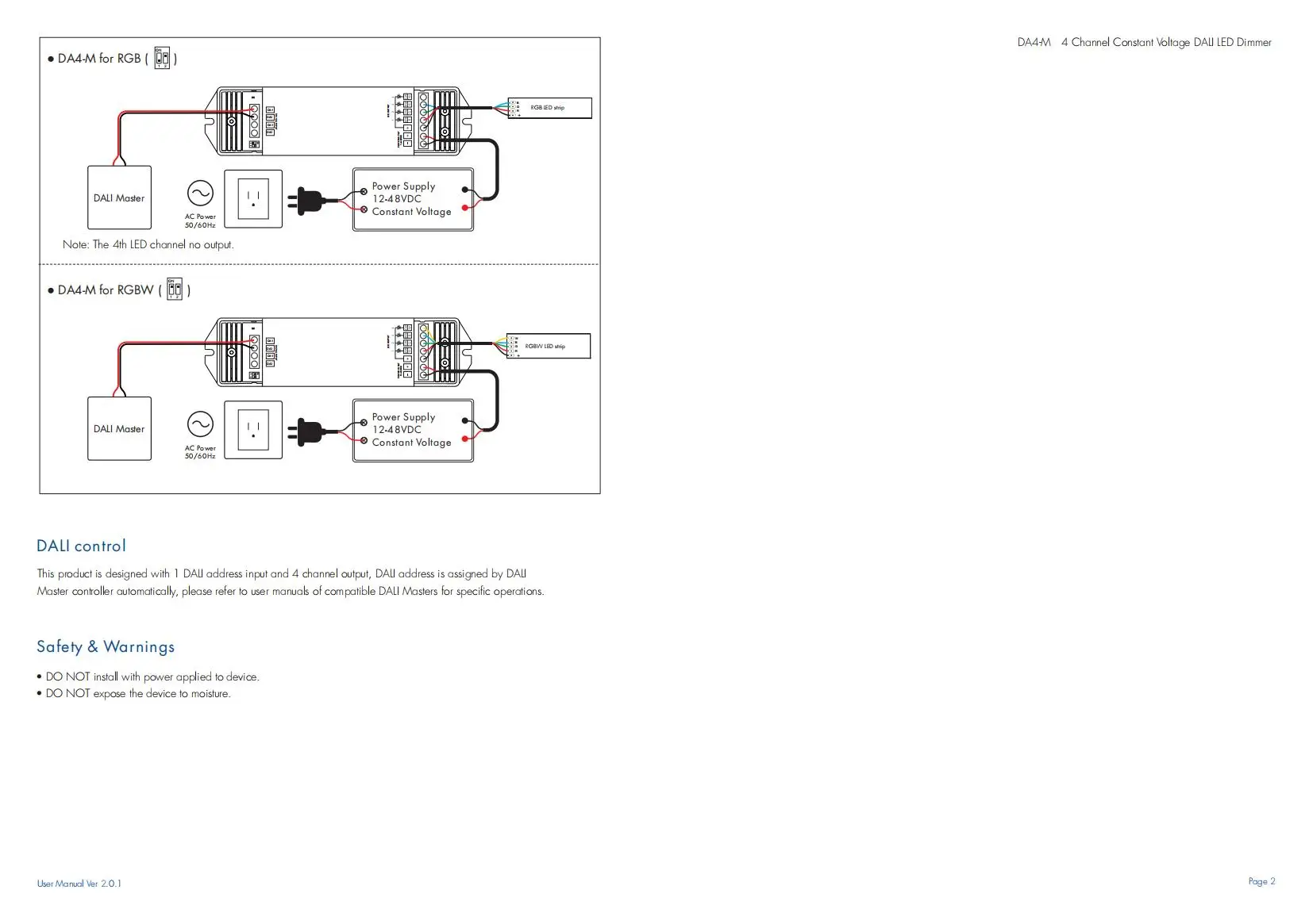 DANS CE SAA Dali 230V DA4-M DT8 4 Channels Led Light Controller Dimmer| Alibaba.com