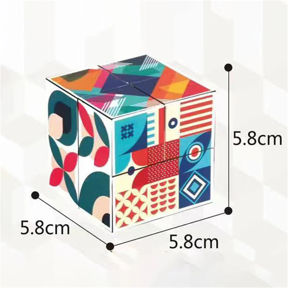Geometric Flip Decomp Plastic Magic Folding Cube Puzzle