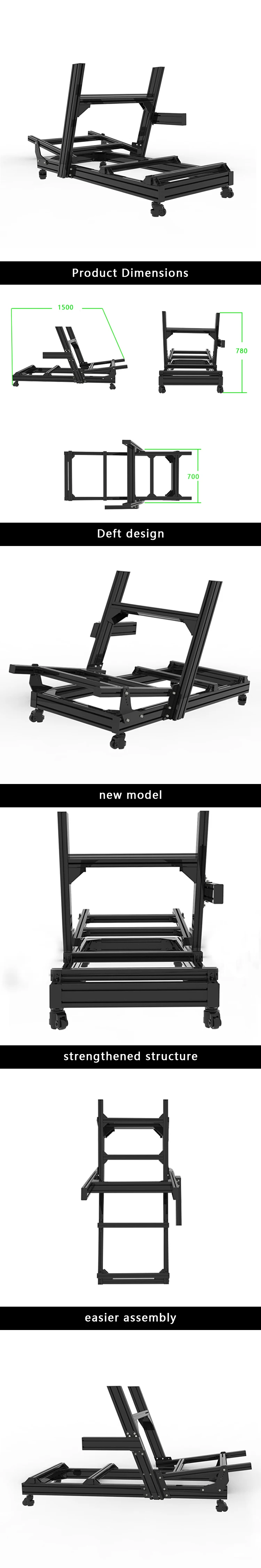 Aluminum Alloy Complete Sim Racing Driving Simulator Cockpit And ...