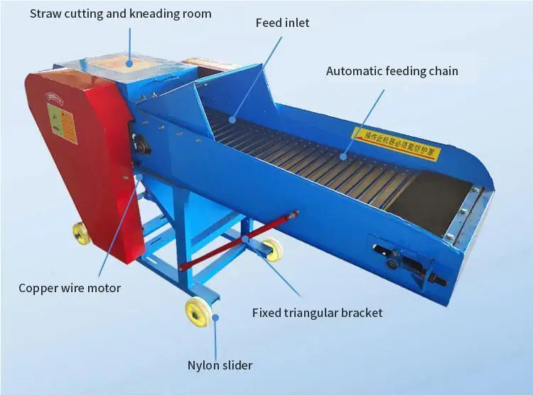 Straw Silage Machine Feed Processing Machines Paddy Straw Cutting Grass ...