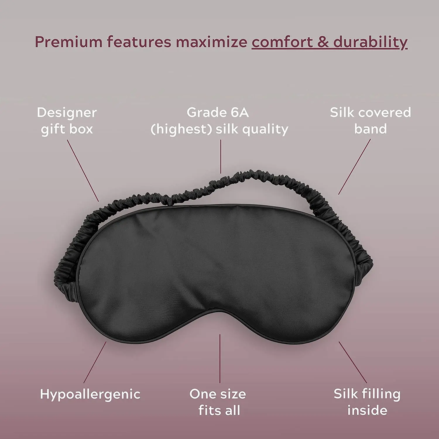 Best Selling Real Silk Pillow Case Eye Mask Set Custom Soft