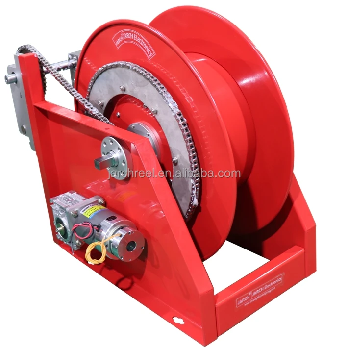 Custom 24v Electric Motor Driven Cable Reels Motorized Hose Reels Drum ...