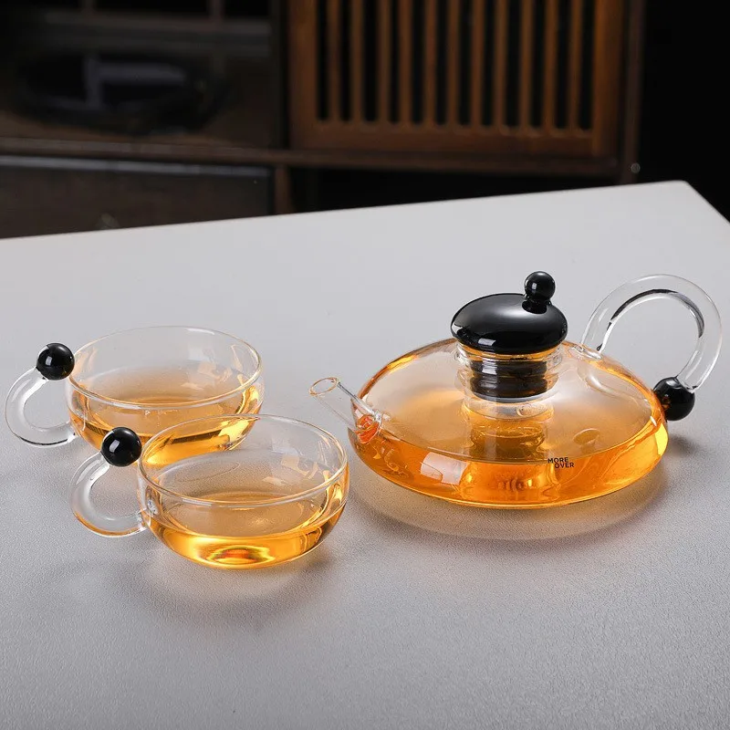 Modern Luxury Afternoon Tea Set Transparent Borosilicate Glass Coffee ...