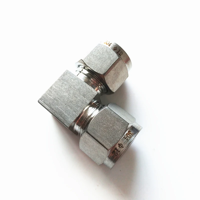 304 Stainless Steel Double Ferrule 90 Equal Elbow Fitting