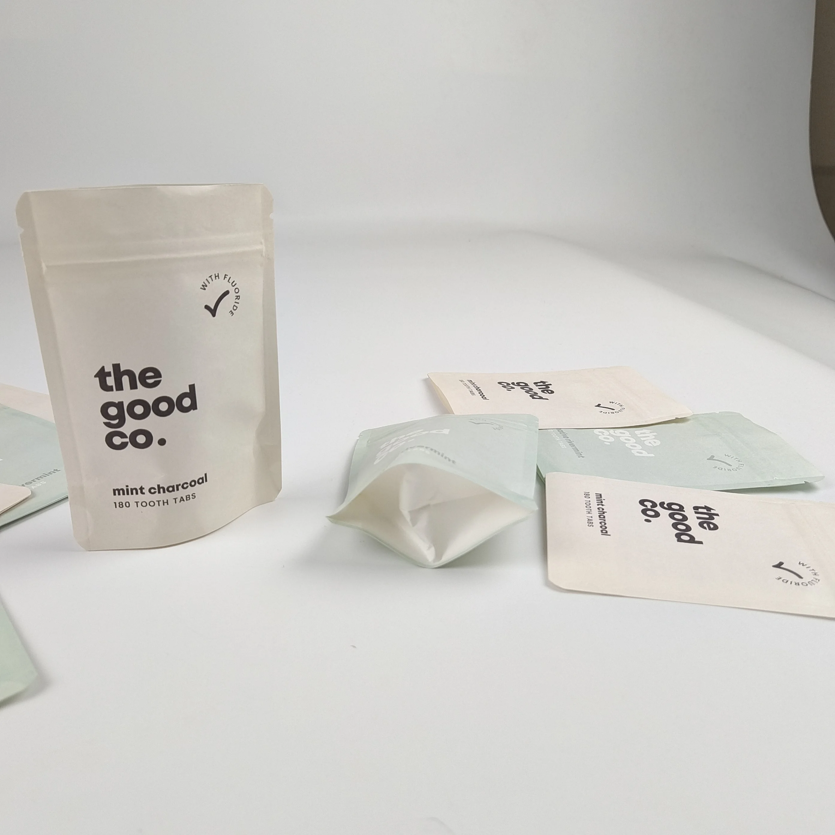 Biodegradable White Kraft Paper Bag Sample Sachet Pack With Zip Lock ...