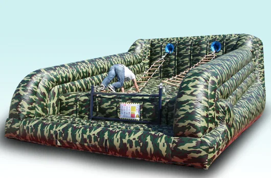 Interactive Inflatable Jacob's Ladders Carnival Games Rental Camo ...
