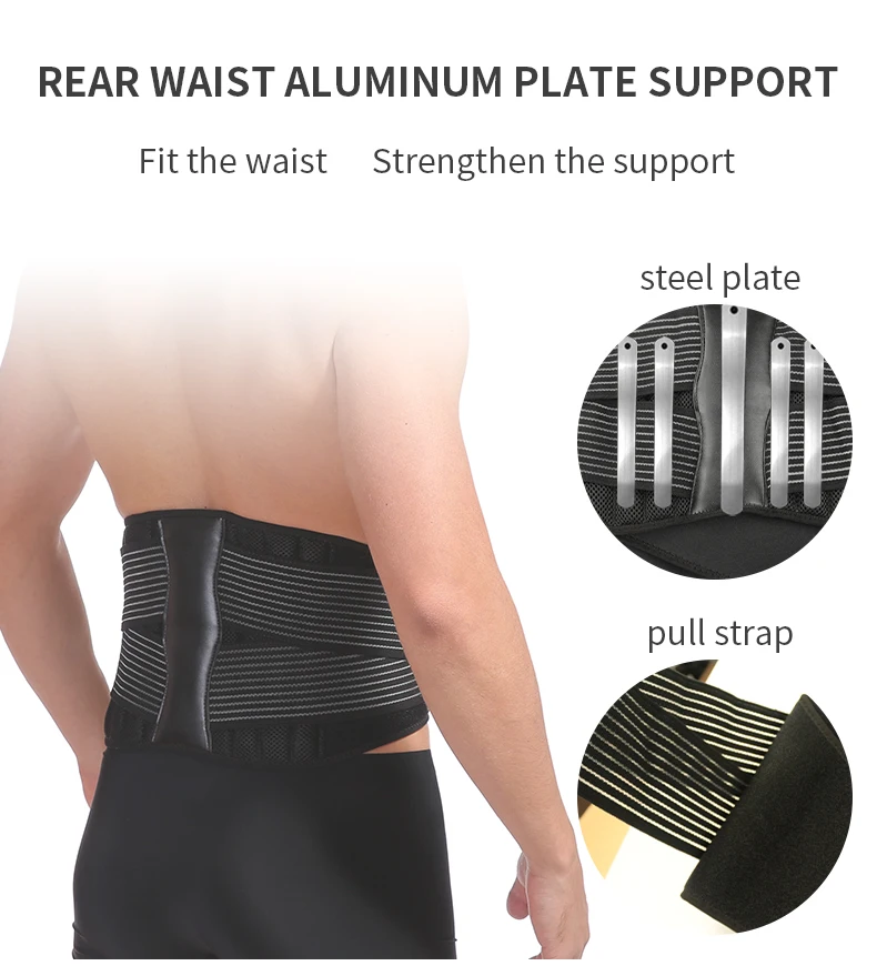 Neoprene Waist Support Belt Lumbar For Pain Relief Work Low Back Brace ...