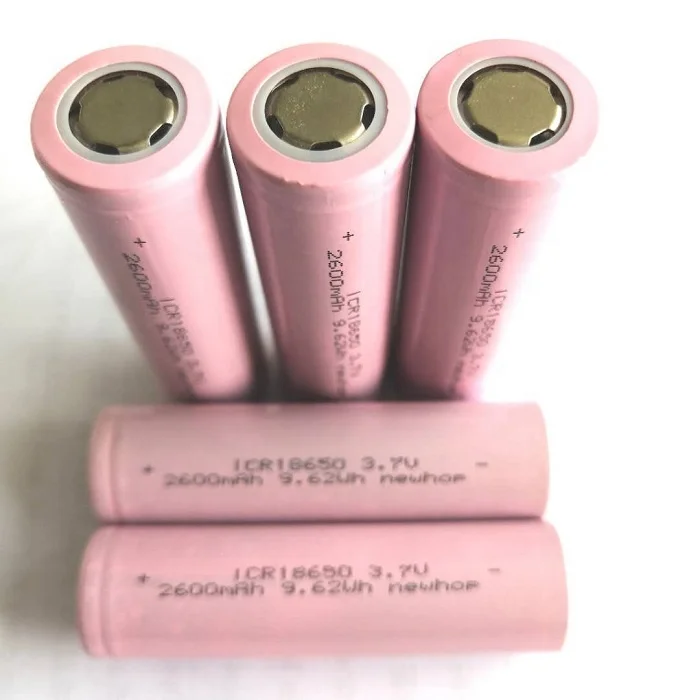 Inr Pin Lithium Ion Rechargeable Batteries Icr18650 26e Cell Inr18650 26v Li-ion Cylindrical ...