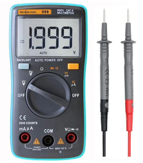 Rm098 Digital Multimeter 2000 Counts Richmeters Auto Ranging ...