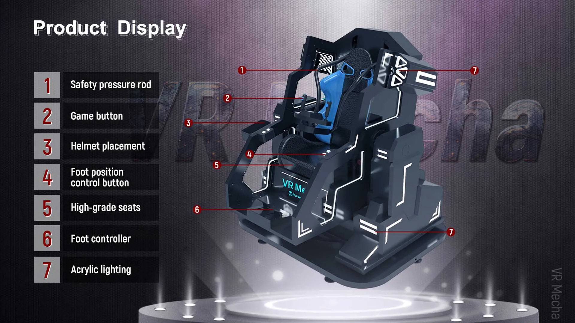 VR Mecha Indoor Arcade Virtual Reality Racing Game Machine