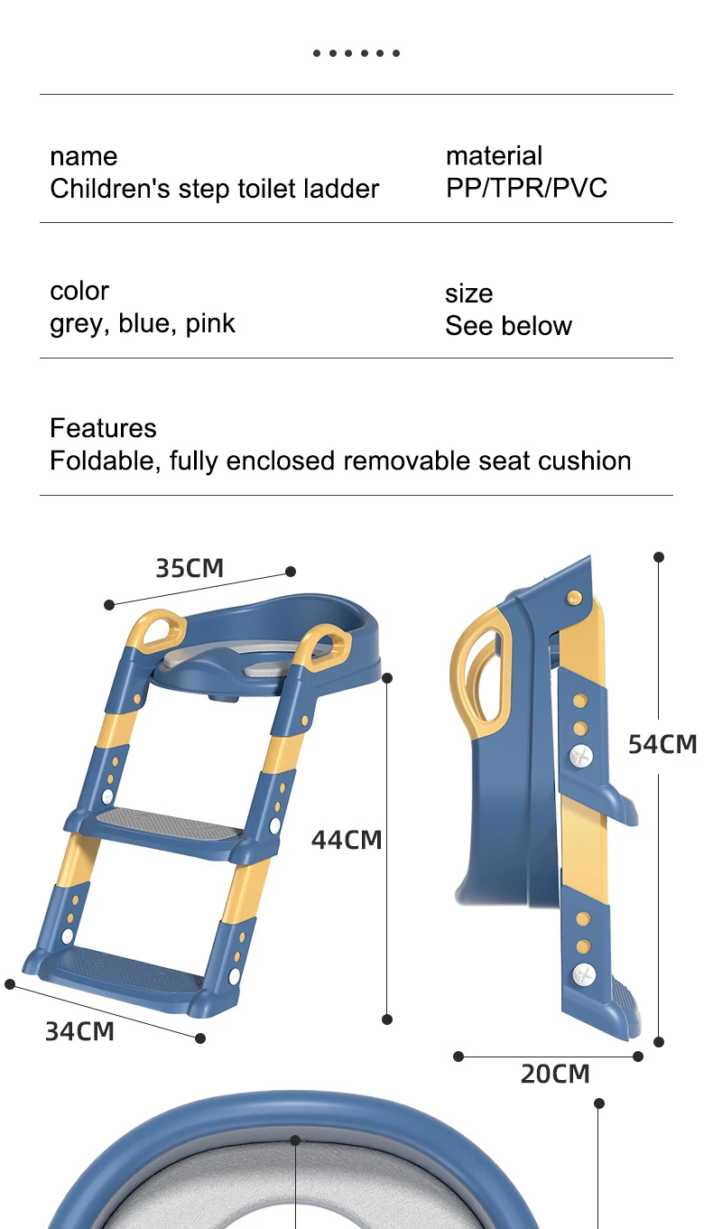 With Step Stool Baby Toilets Ladder for Children Kids Plastic Chair ...