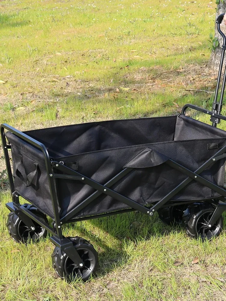 Folding Wagon Telescope Cart Hand Pull Portable Trailer Beach Camping ...