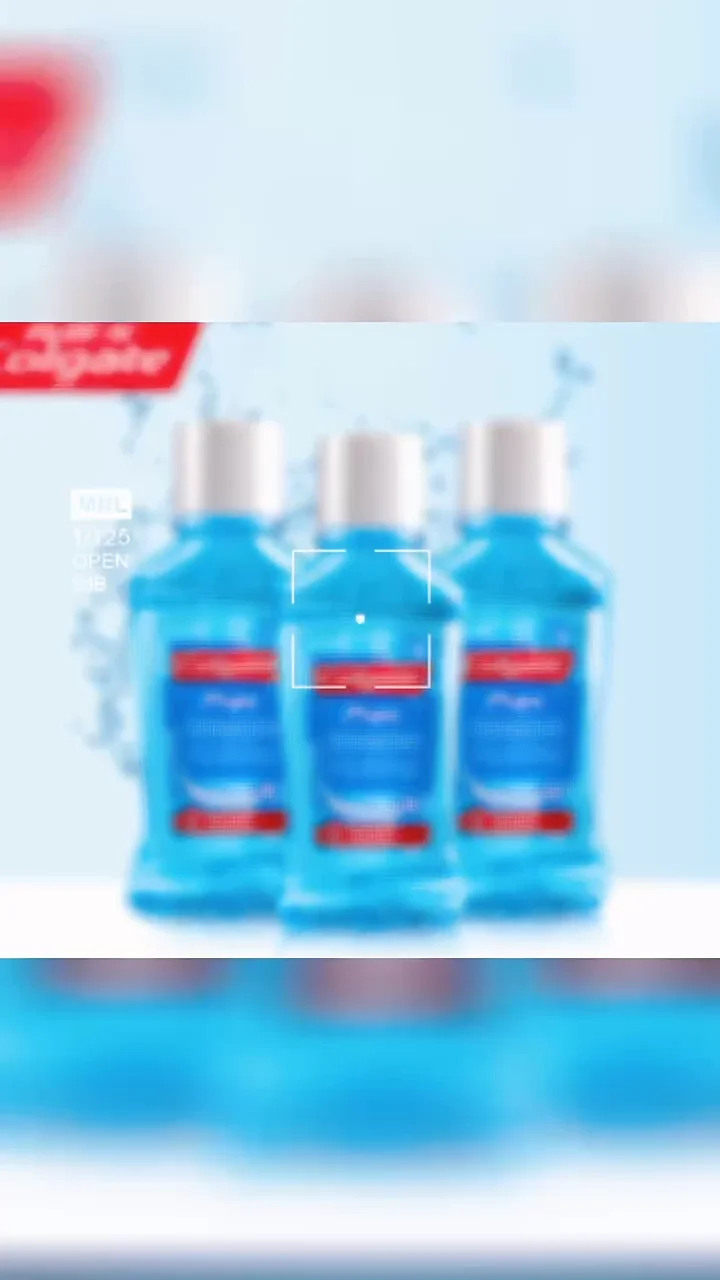 Clear Mouthwash Box Mouth Rinse Disposable Travel Colgate Mint ...