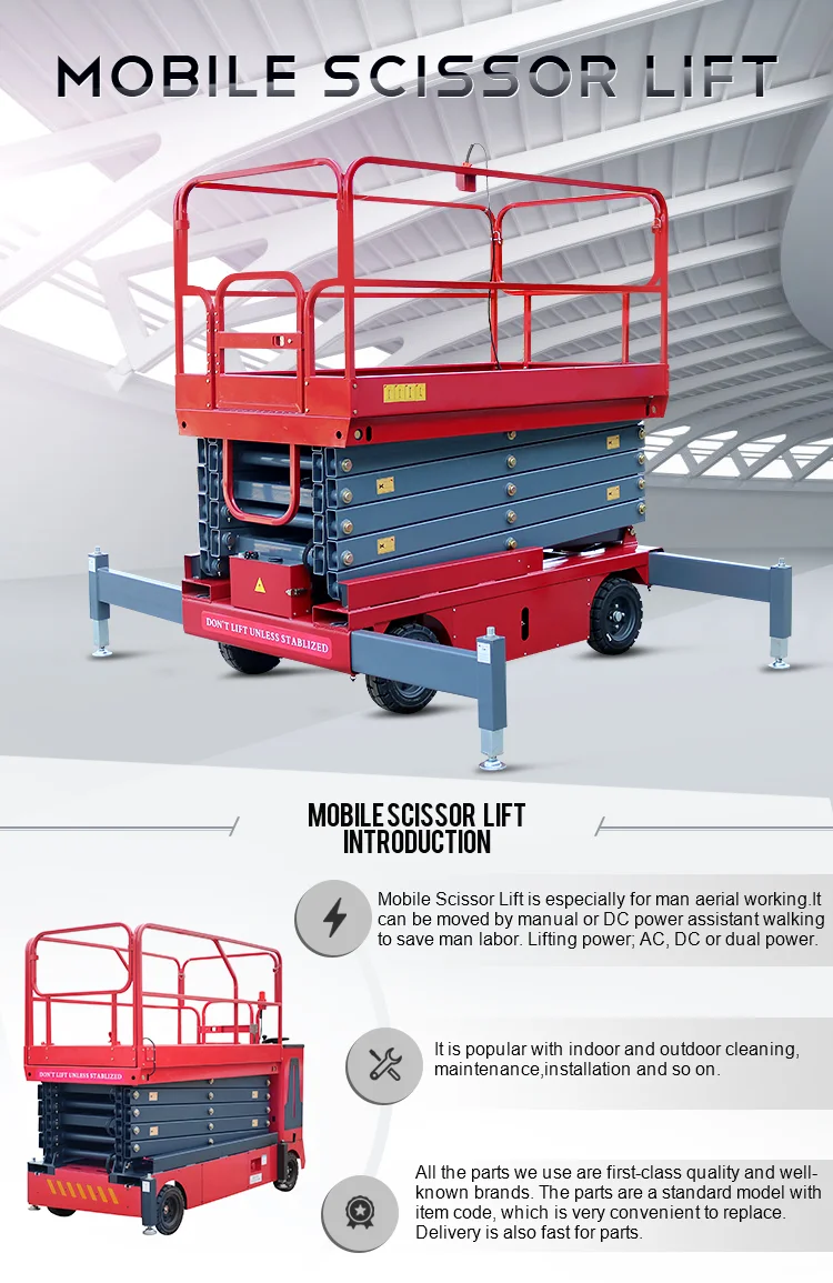 Hydraulic Car Lift Scaffold Mobile Electric Scissor Lift With Factory ...