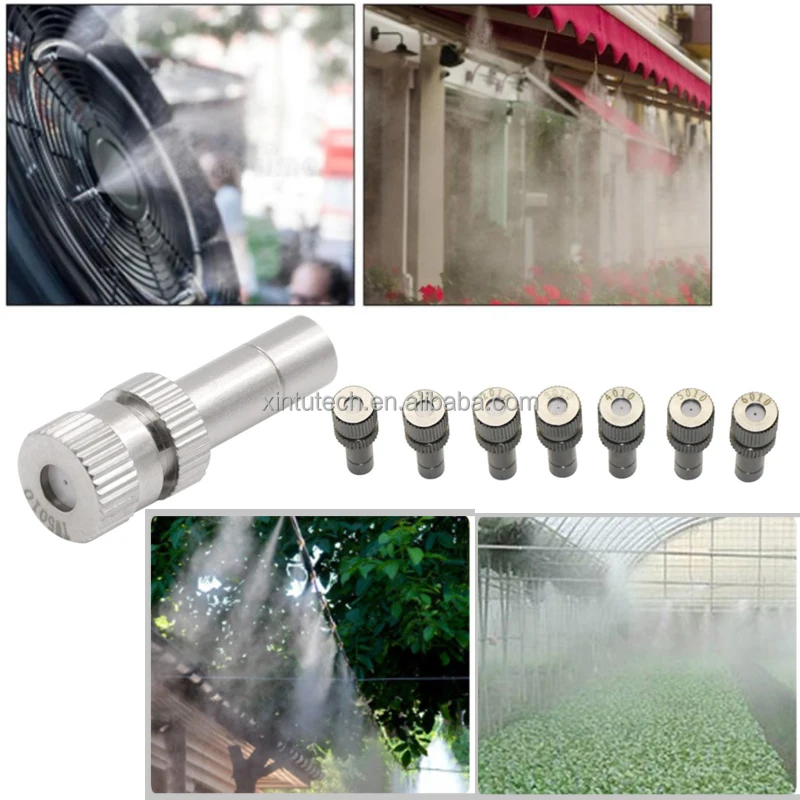 6mm Outdoor Greenhouse Cooling Misting System Drip Irrigation Nozzle Atomizing Misting Spray Low ...