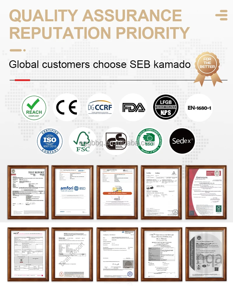 SEB KAMADO Portable Charcoal Grill - Premium BBQ Experience