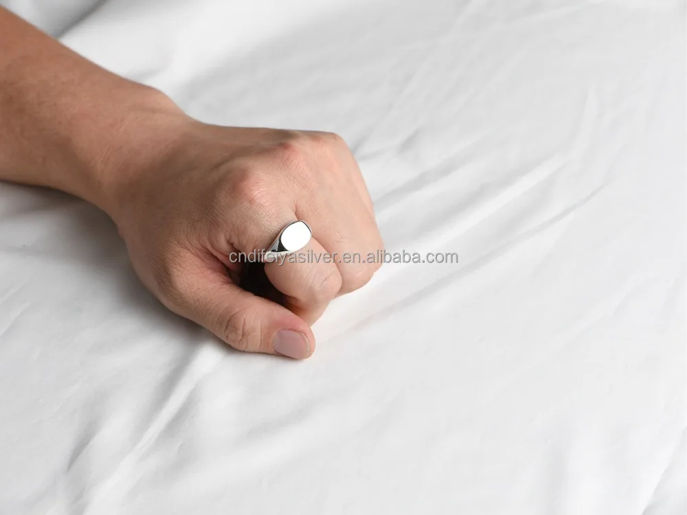 Unique Design 925 Sterling Silver Blank Signet Ring For Men's ...