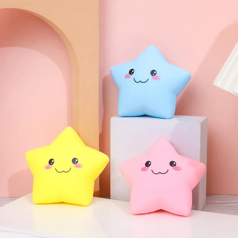 Wholesale Cute Moon Shape Squishy Fidget TPR Toys Star Stress Ball for ...