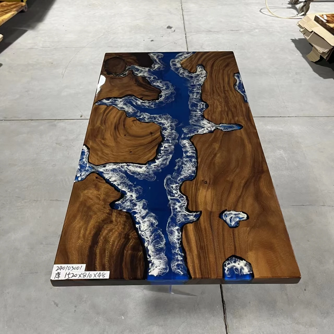 Luxury Natural Walnut Wood Restaurant Kitchen Home Furniture Epoxy ...