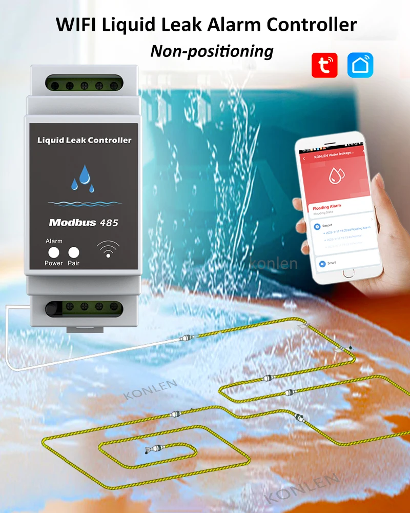 Tuya WIFI Water Leak Sensor Leakage Detection Project Using Data Center ...