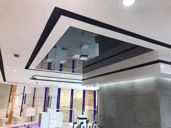 FOXYGEN MSD PVC Modern Ceiling Tiles - White Glossy Film