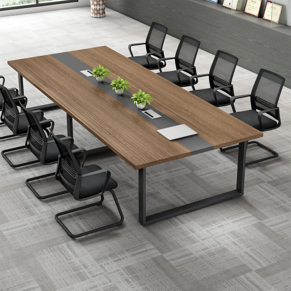 Luxury Long Wooden Microphone Office Conference Table Conference Tables ...
