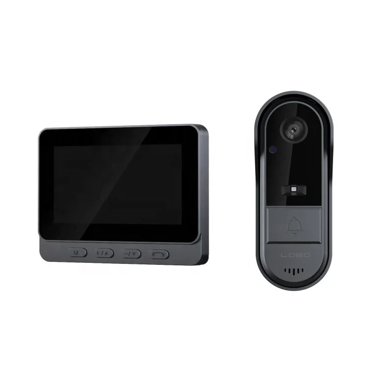 4.3inch Wireless video doorbell ip65 Waterproof small apartment sd card ...