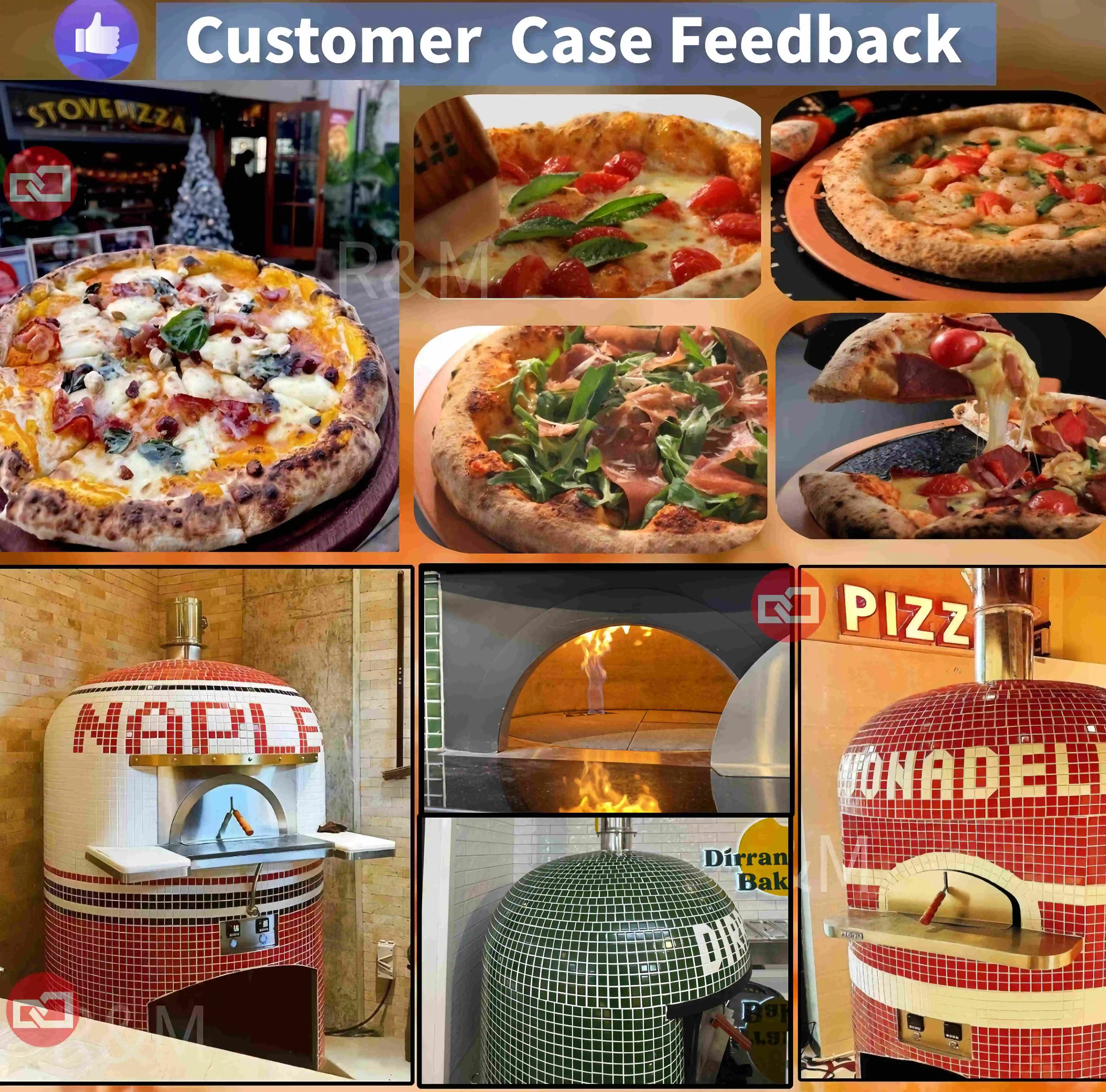 Neapolitan Italian Stone Brick Woodfired Outdoor Pizza Oven