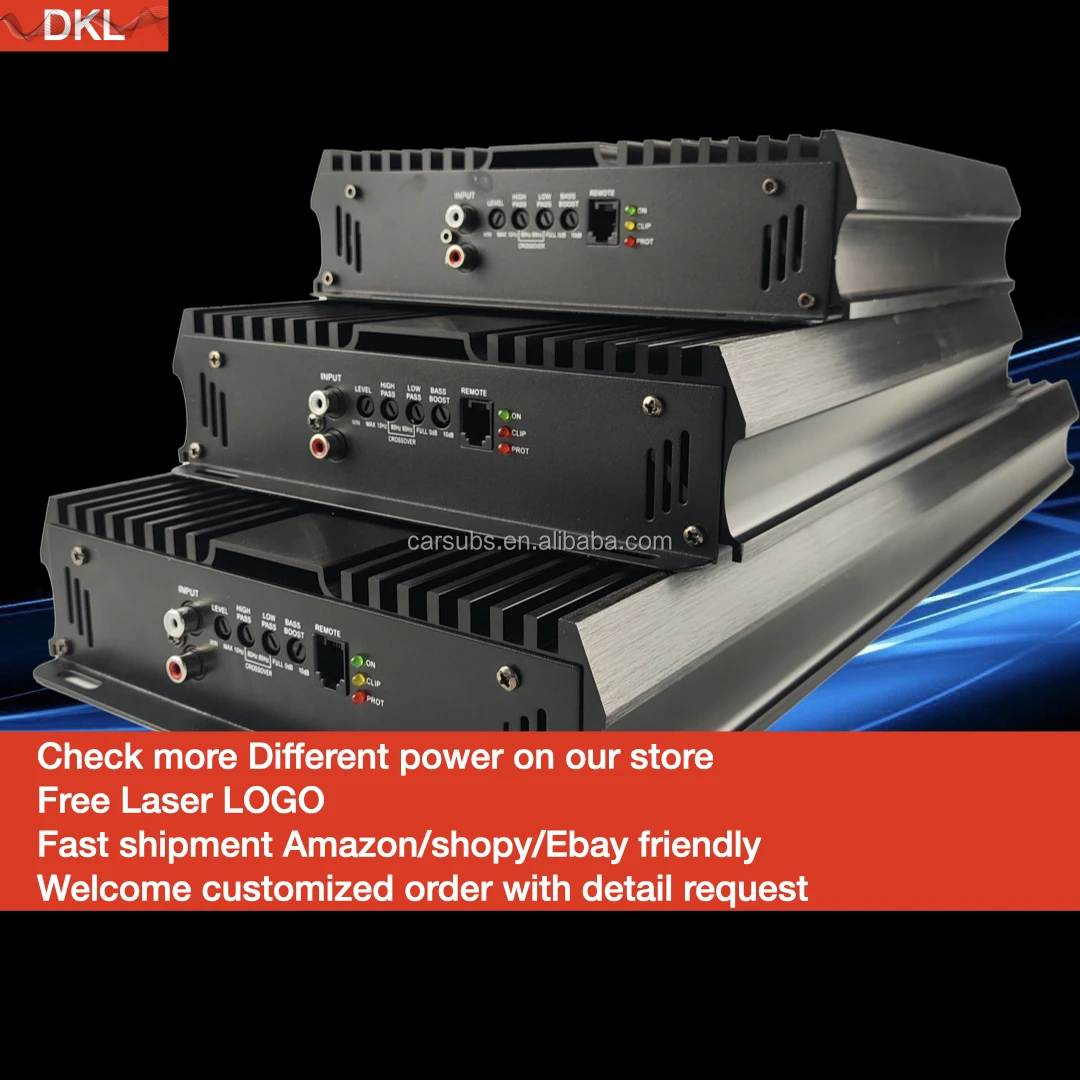Fullrange Car Subwoofer Amplifier RMS 3000W Class D Max 1 Ohm Peak 6000W SPL Strong Bass Korean ...
