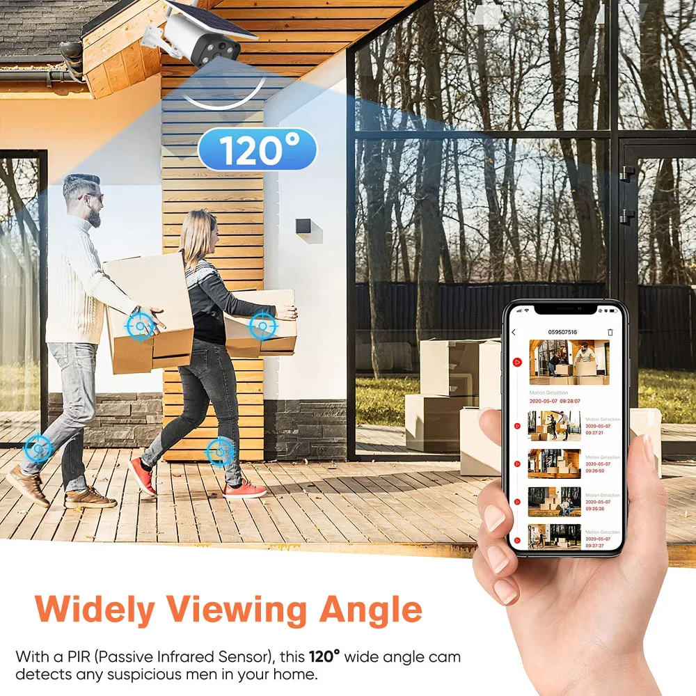 Ubox Ubia 3MP Solar Wifi Camera - Night Vision & Waterproof