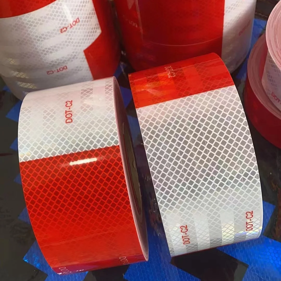 High Intensity Red White Reflector Sticker,Self Adhesive Safety Retro ...