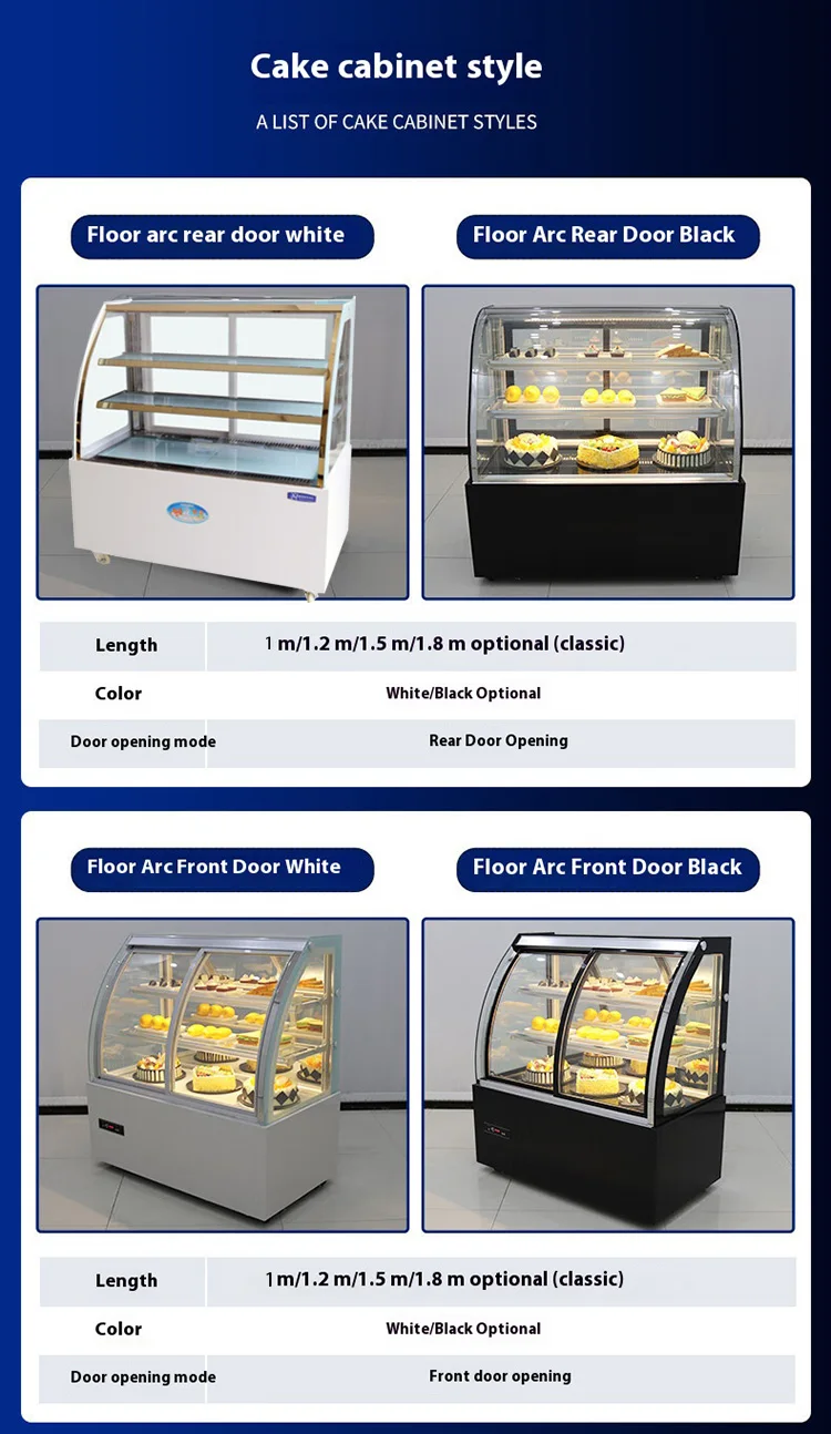 Bakery Pastry Chiller - Mini Chocolate Cake Display Fridge