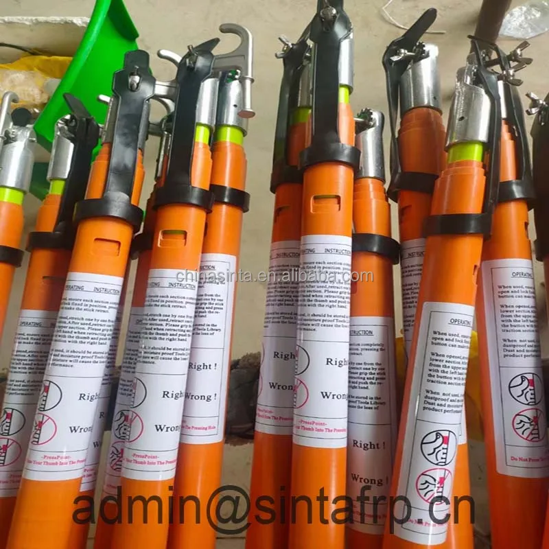 11kv 33kv Resistive Electric Shotgun Sticks High Voltage Fiberglass ...