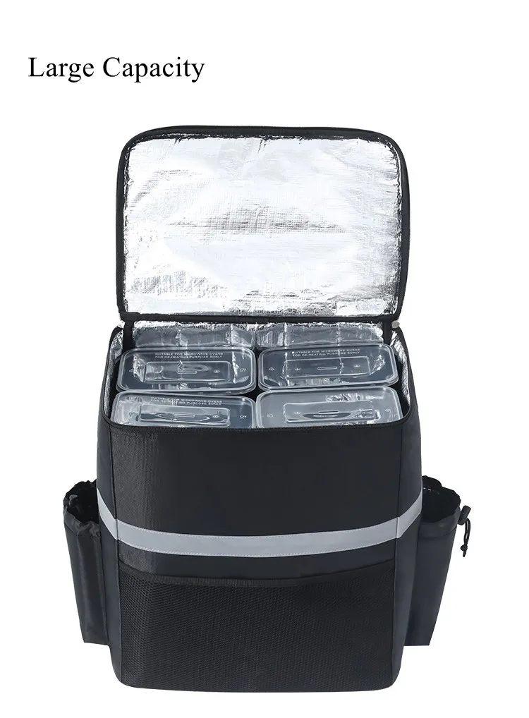 Wholesale Big Capacity Food Delivery Bag Portable Insulated Delivery ...