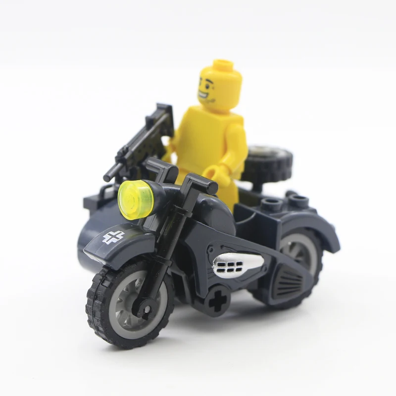 Ww2 Military Blocks Army Soldier Motorcycle Parts Accessories Bricks ...
