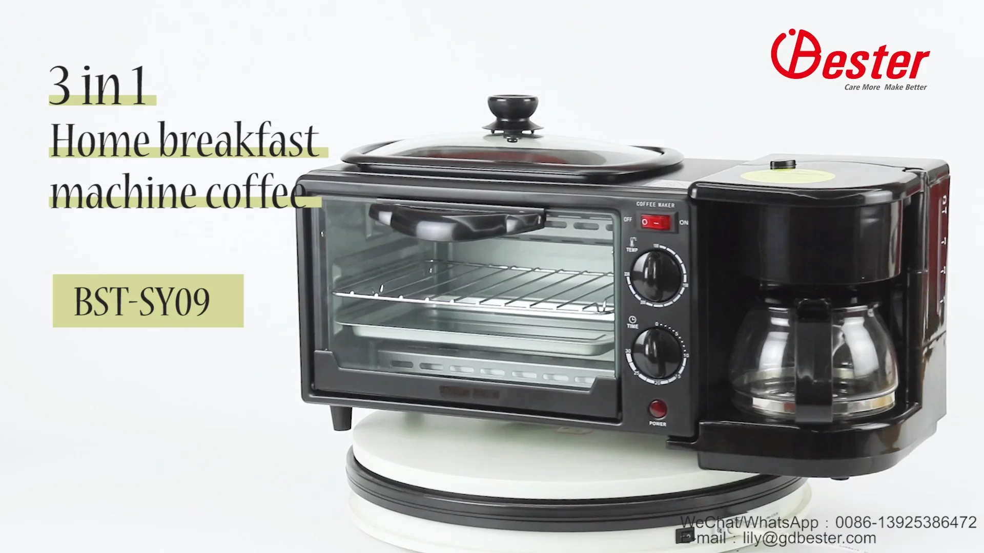 Multifunctional Breakfast Machine Horno 3 In 1 Automatic Electric Bread ...