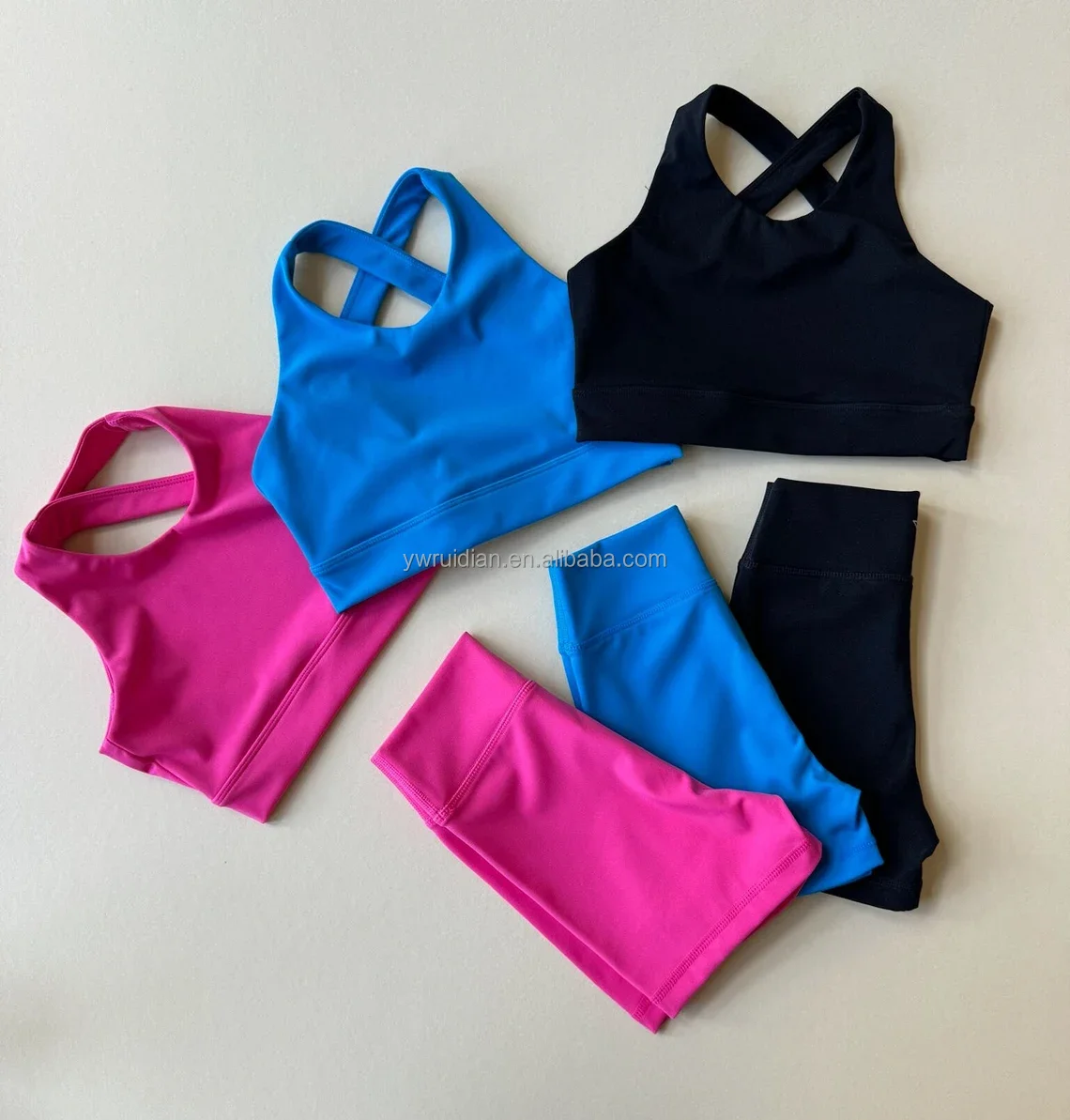 2025 Hot Sale Nylon Yoga Clothes Kids Stretch Sun Protection Sports Set ...