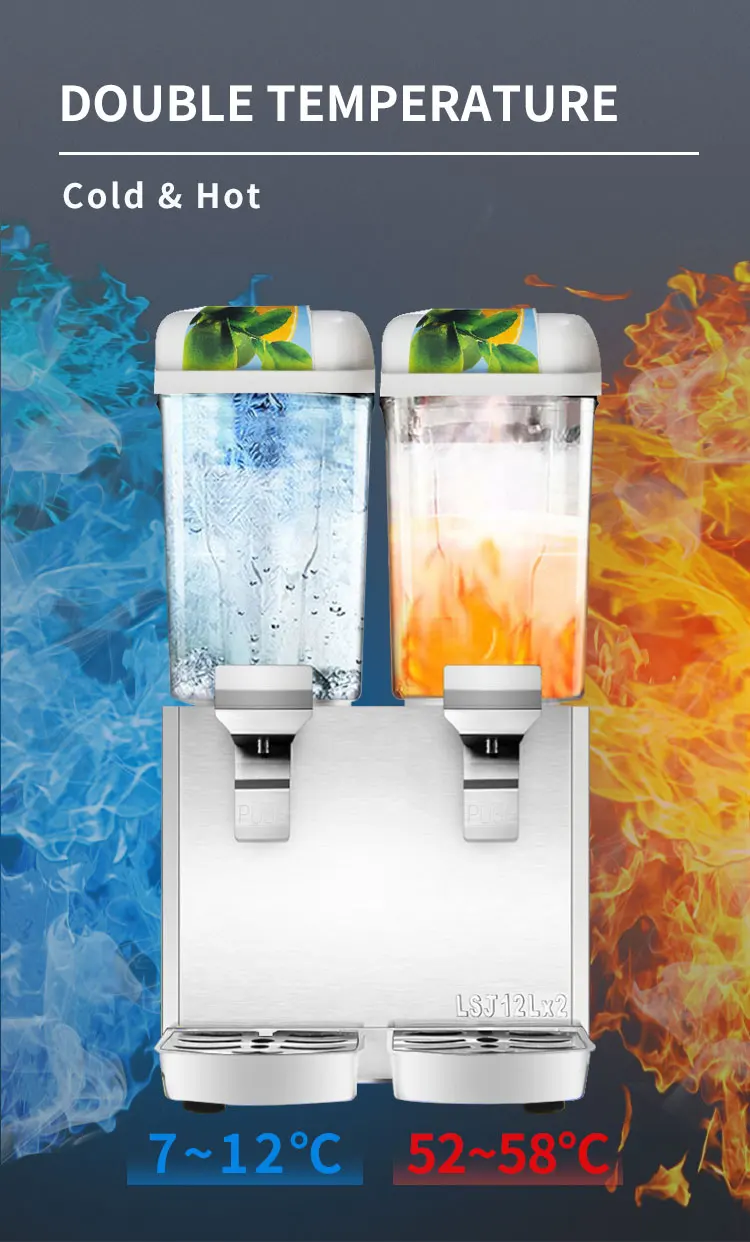 36l Triple-tank Cold Beverage Dispenser Electric Mini Juice Mixed Drink ...